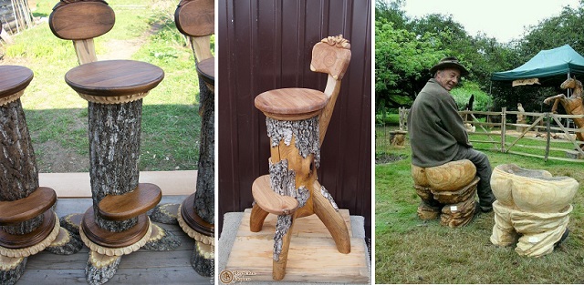 Turn Tree Stumps And Logs Into Unique Chairs/Stools | Home Design ...