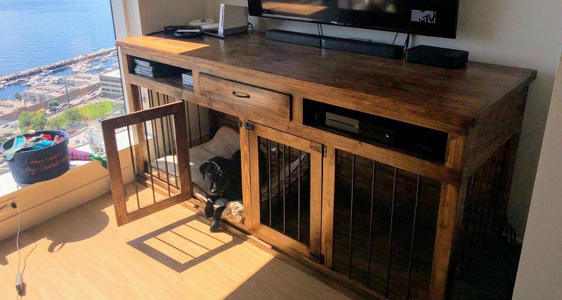 DIY Dog Crate Entertainment Center | Home Design, Garden & Architecture ...