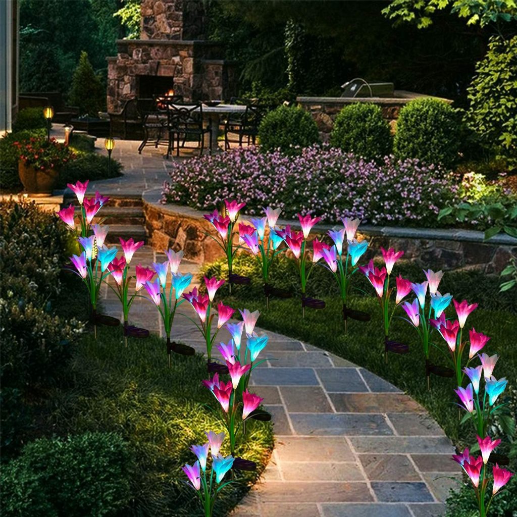 Amazing Solar Powered Flower Lights | Home Design, Garden ...