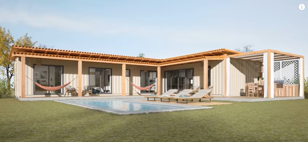 L Shaped Container House