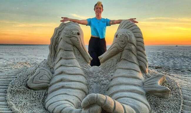 Artist Raises the (Sand) Bar With Her Creative Beach Sculptures | Home Design, Garden ...
